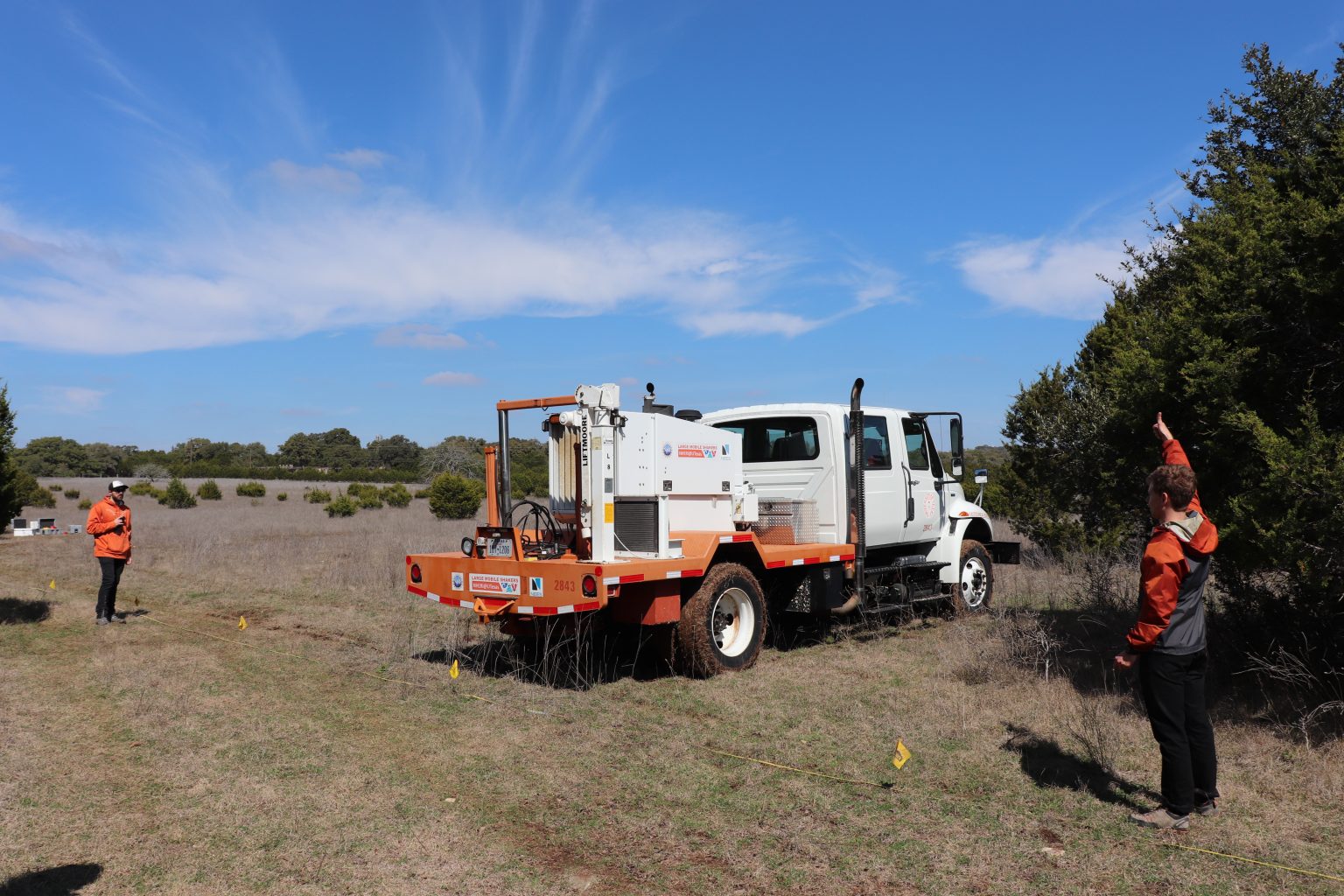 Vibroseis Experiment at the Texas Observatory | Jackson School of ...